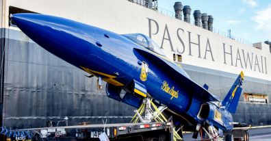 US Navy Blue Angel Arrives at Honolulu Harbor Via Pasha Hawaii’s M/V ...